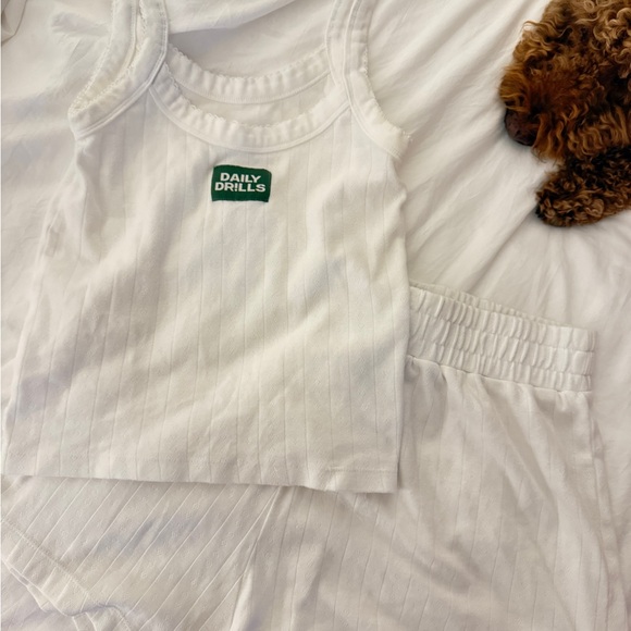 Daily Drills | Shorts | Daily Drills White Pointelle Set | Poshmark